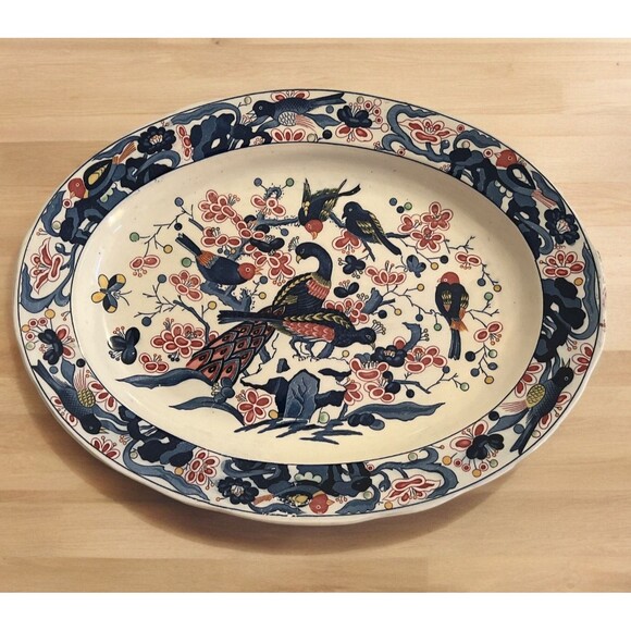 Amari | Dining | Vintage Japanese Amari Asian Bluebird And Peacock ...